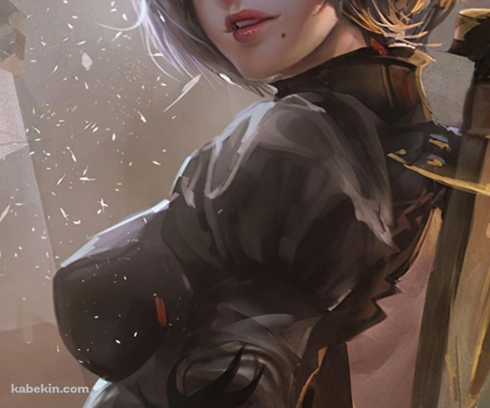NieR Automata 振り返る2BのAndroid用のスマホ壁紙(960 x 800)| 壁紙キングダム