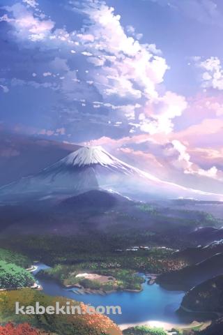 湖と富士山と森 / 綺麗のAndroid用のスマホ壁紙(320 x 480)| 壁紙キングダム