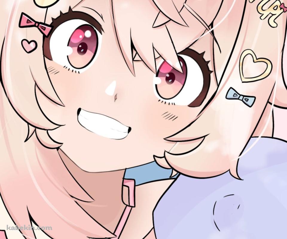 微笑むPipkin Pippa / うさ耳 / パステル / バーチャルYouTuber / VtuberのAndroid用のスマホ壁紙 ...