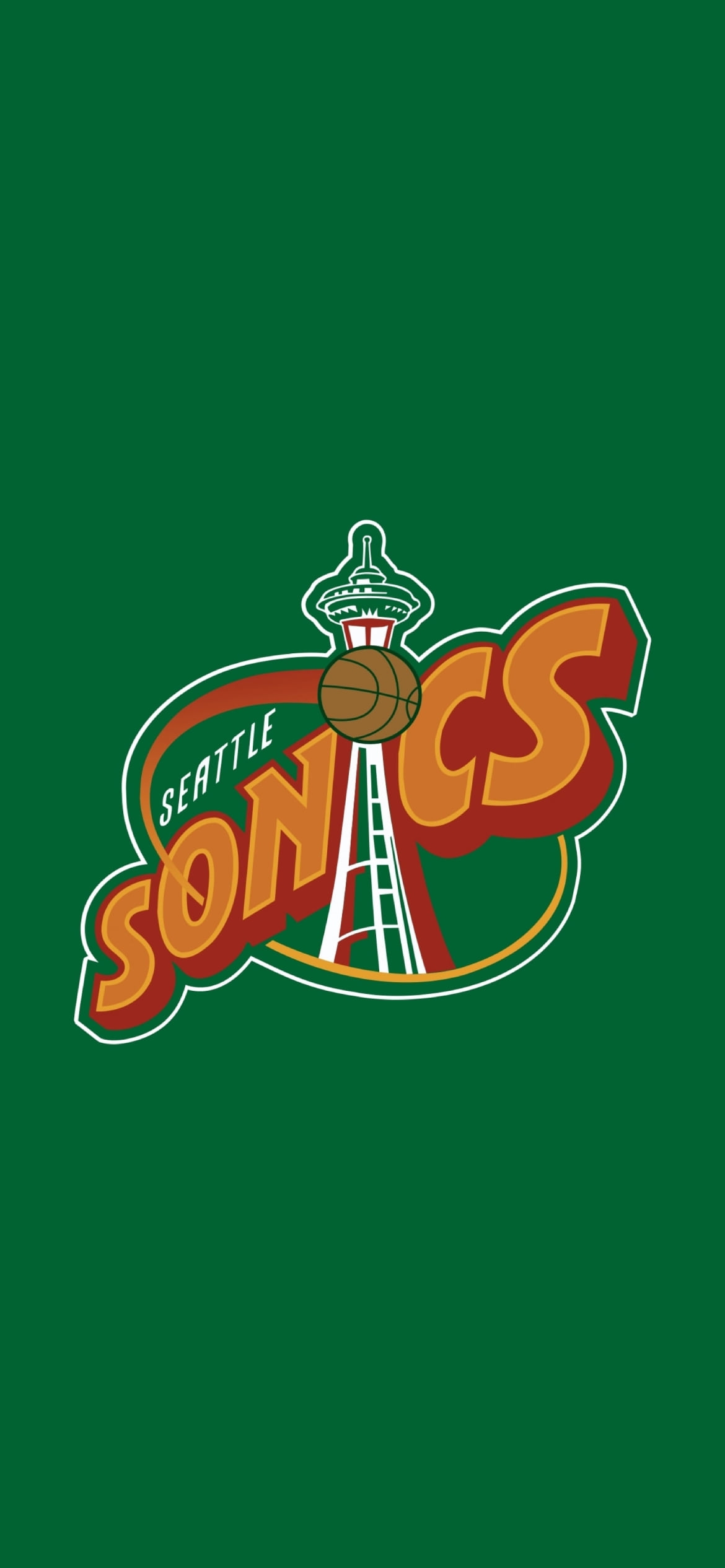 シアトル・スーパーソニックス / Seattle Supersonics / バスケットボールチームの1170 x 2532 / スマホ壁紙 ...