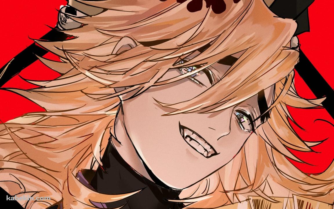 笑う童磨（どうま） / 鬼滅の刃 / ファンアート(1152x720px)のデスクトップPC用の壁紙 | 高画質 | 壁紙キングダム