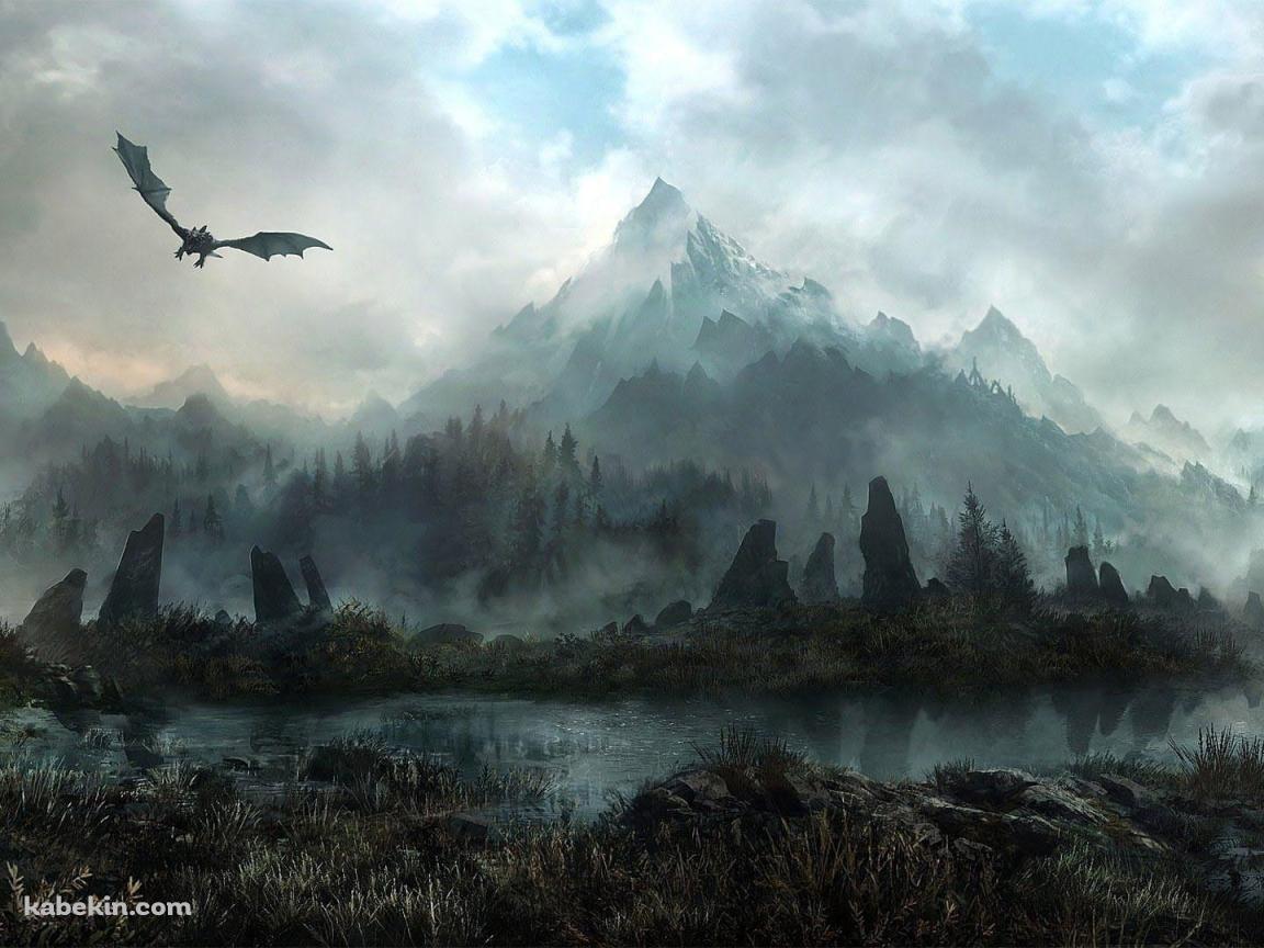湿地帯 / 湿原 / ドラゴン / ファンタジー(1152x864px)のデスクトップPC用の壁紙 | 高画質 | 壁紙キングダム