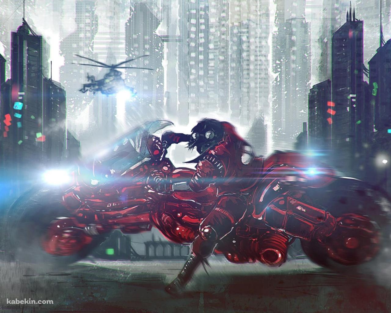 赤いバイクに乗ったかっこいい金田 正太郎 / アキラ(1280x1024px)のデスクトップPC用の壁紙 | 高画質 | 壁紙キングダム