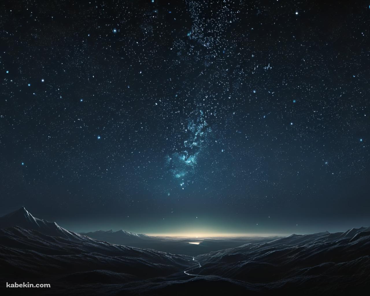 黒い山と満天の星空 / 綺麗(1280x1024px)のデスクトップPC用の壁紙 | 高画質 | 壁紙キングダム