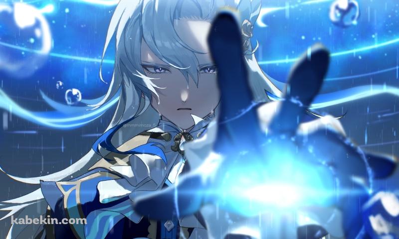 左手で魔法を詠唱するヌヴィレット / 原神(800x480px)のデスクトップPC用の壁紙 | 高画質 | 壁紙キングダム